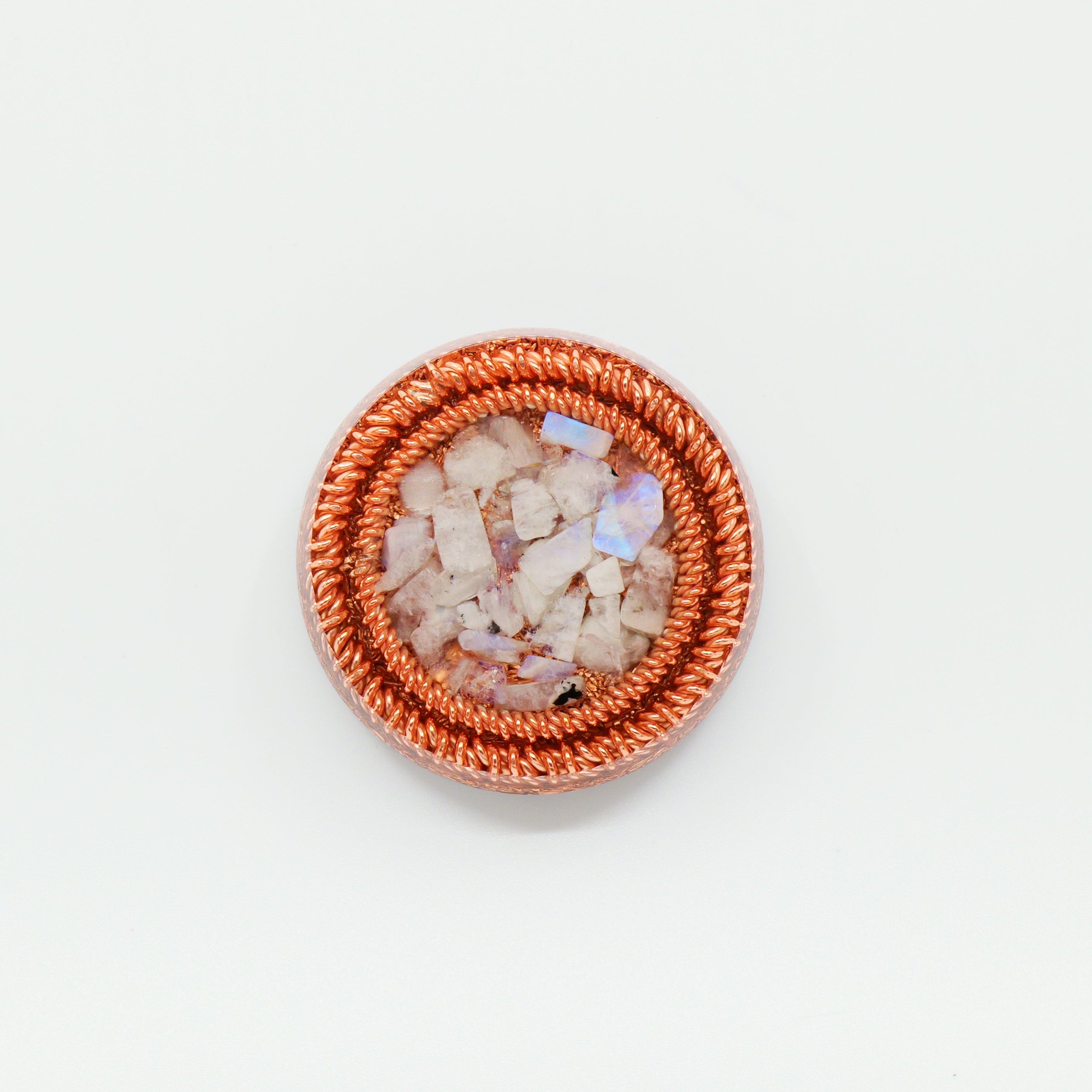 Pocket Orgonite & Necklace — Rainbow Moonstone – Cosmo Orgonite